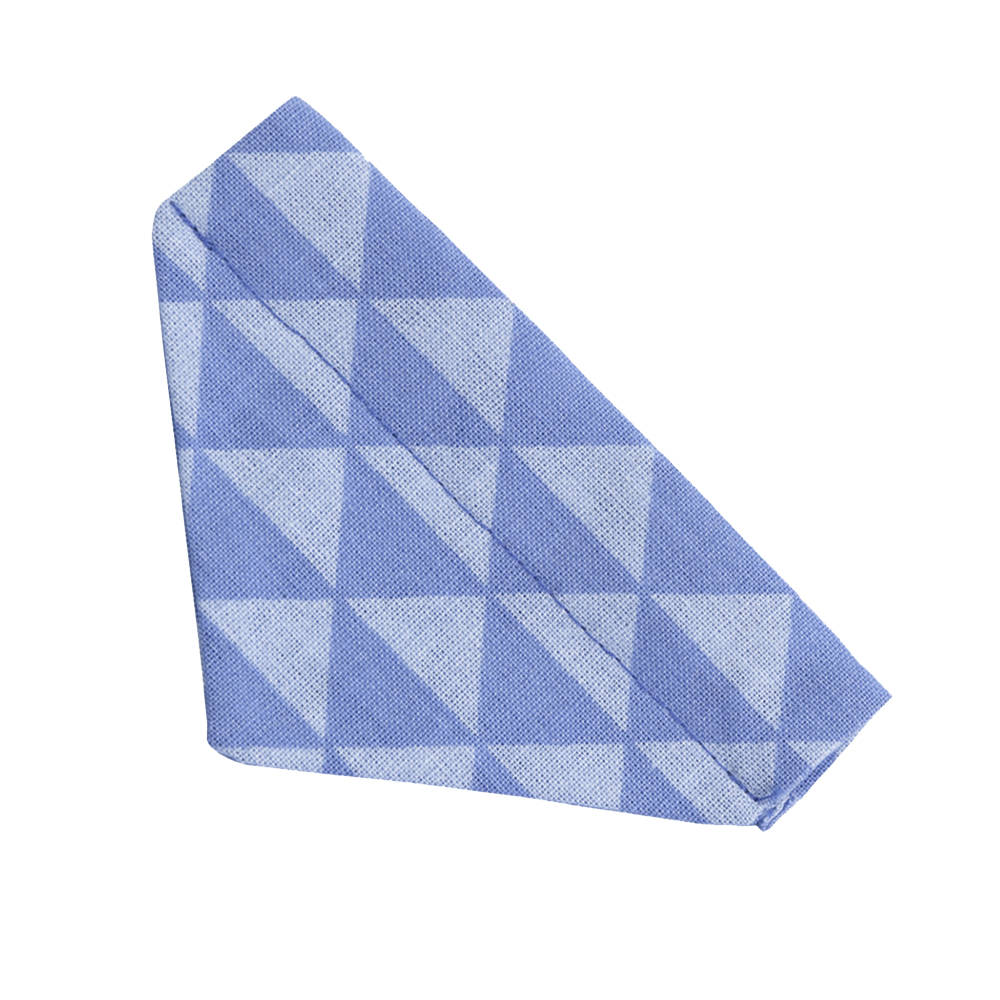 Cat Collar Accessory Dark Blue Bandana With Triangles