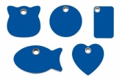Dark Blue Engraved Cat ID Tags